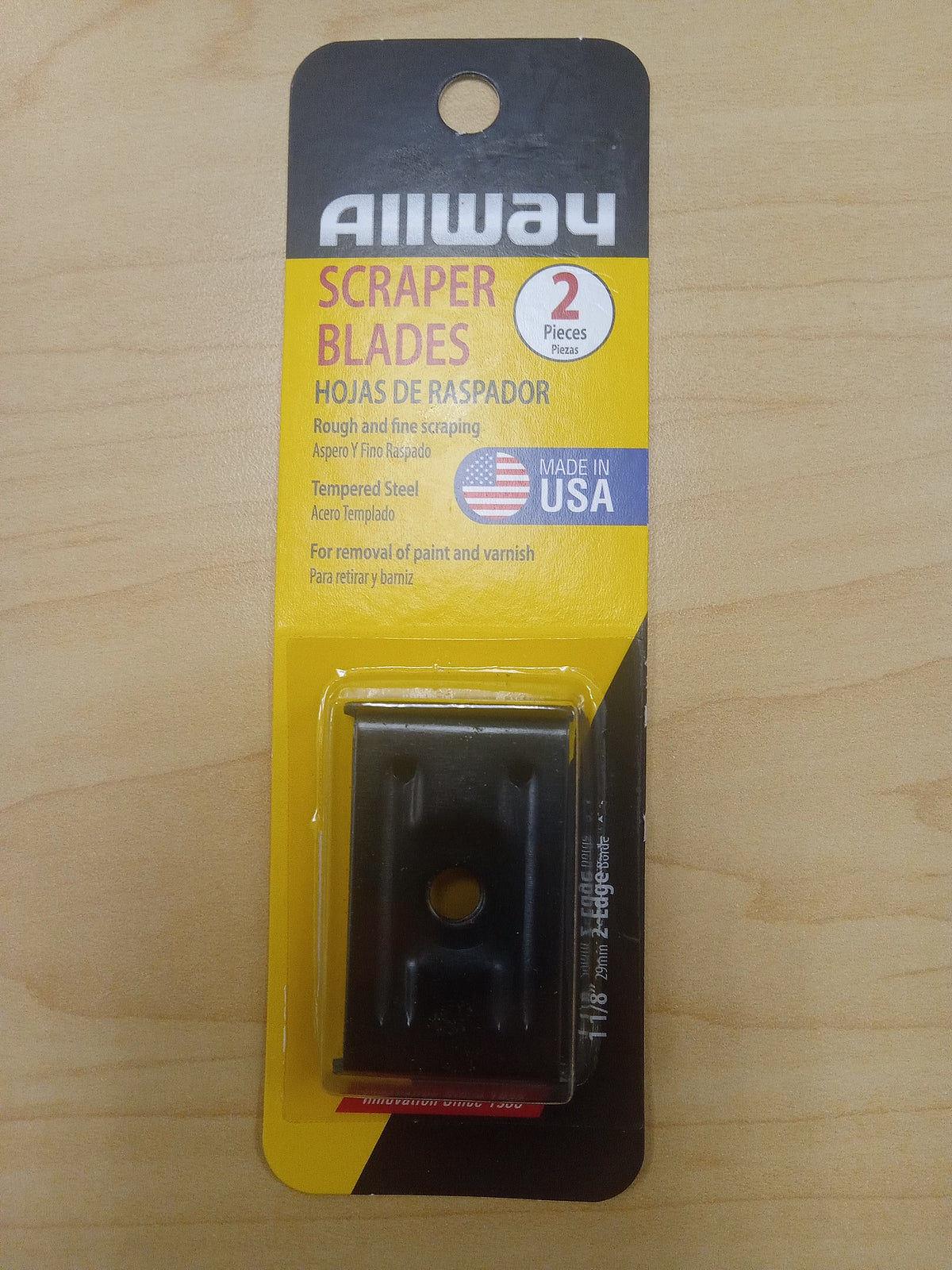 Allway 2 Edge Wood Scraper Blade - 1-1/8" (2pks) — AC Construction Depot